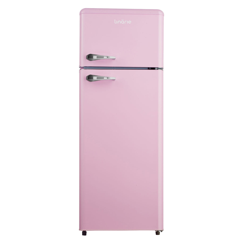 Pink Retro Fridge | Valloire 209L Pink Retro Top Mount Fridge | Linärie ...